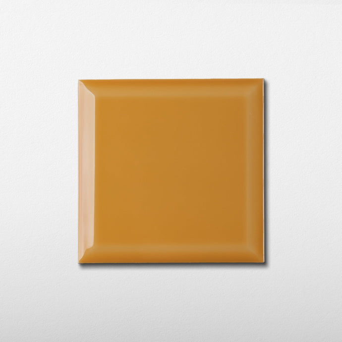 Mustard Yellow 6x6 Bevelled Tile | Cemento Collection - Cemento Collection