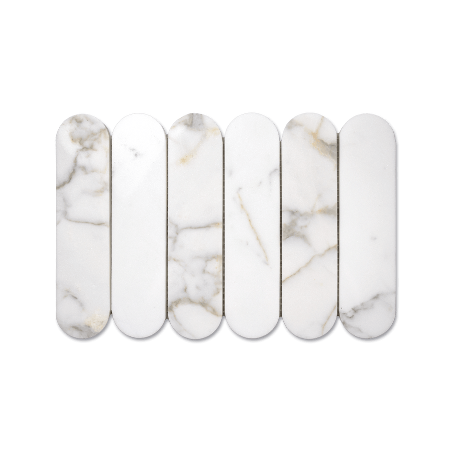 Pill Shape Mosaic Tiles - Cemento Collection