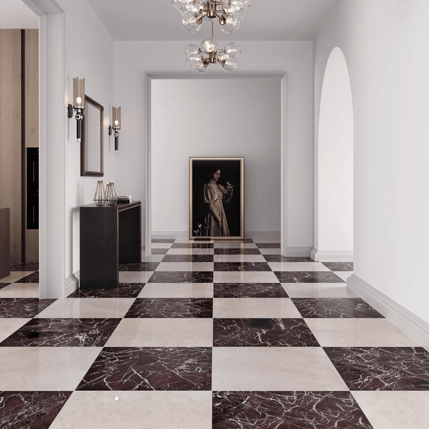 Rosso Levanto Marble 12x24 Honed Field Tile | Cemento Collection ...