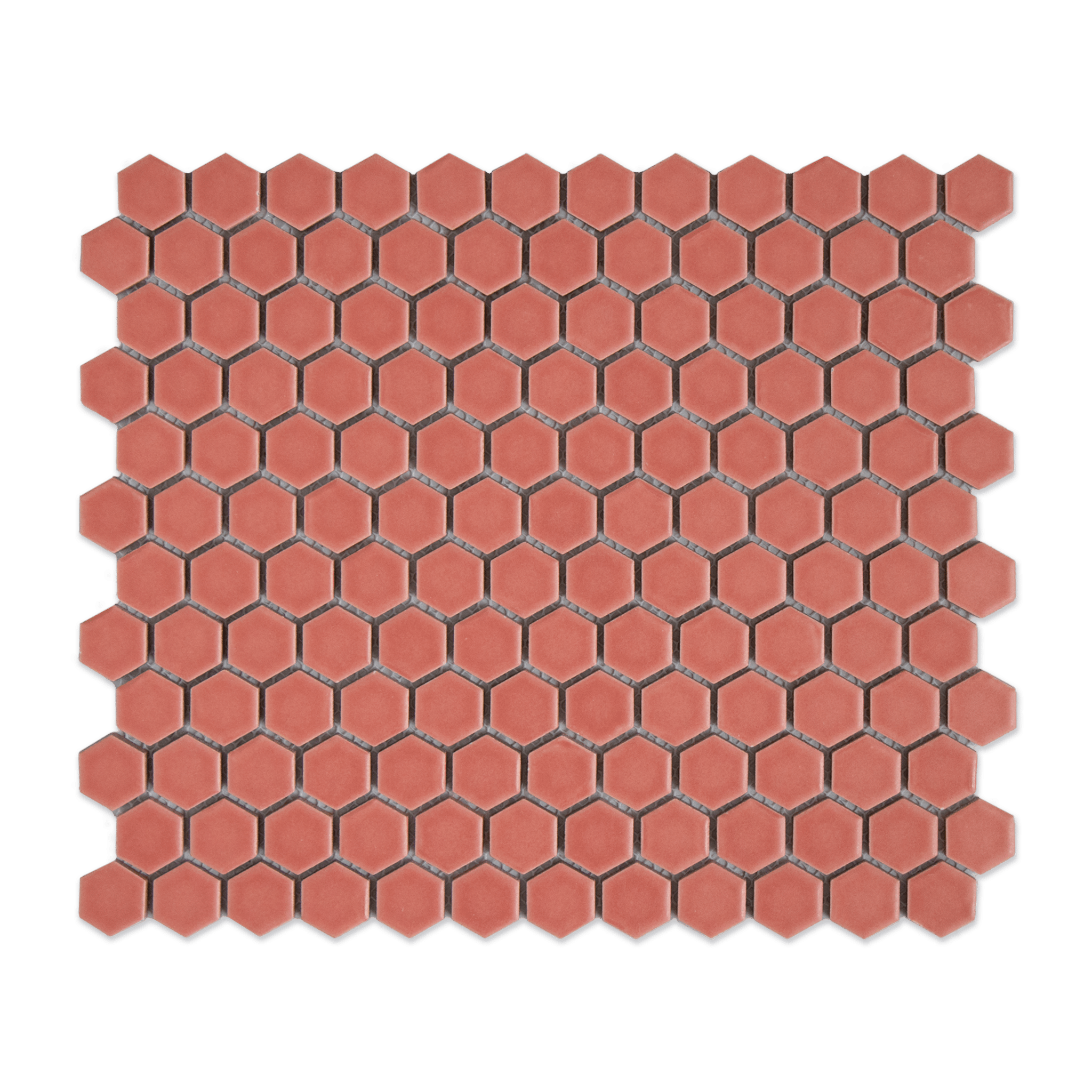 Sienna Red 1" Hexagon Matte Porcelain Mosaic Tile | Cemento Collection ...