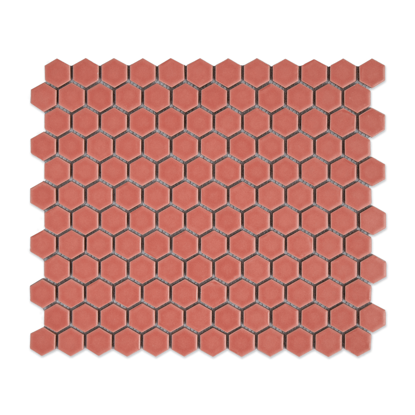 Sienna Red 1" Hexagon Matte Porcelain Mosaic Tile | Cemento Collection ...