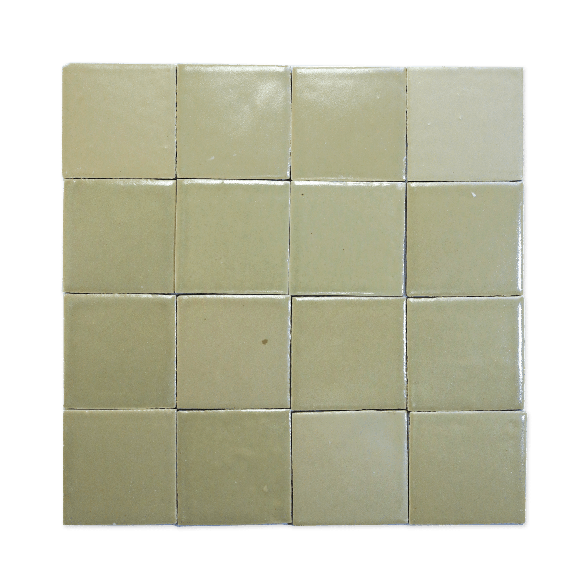 Stoneware 3.5x3.5 Barley Green Matte Tile | Cemento Collection ...
