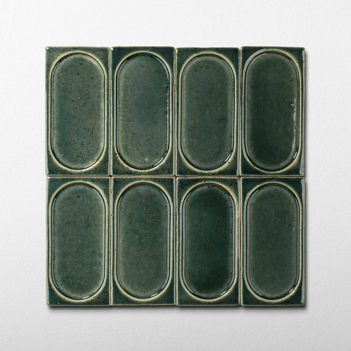 Arched 3x6 Stoneware Unique Tile - Cemento Collection