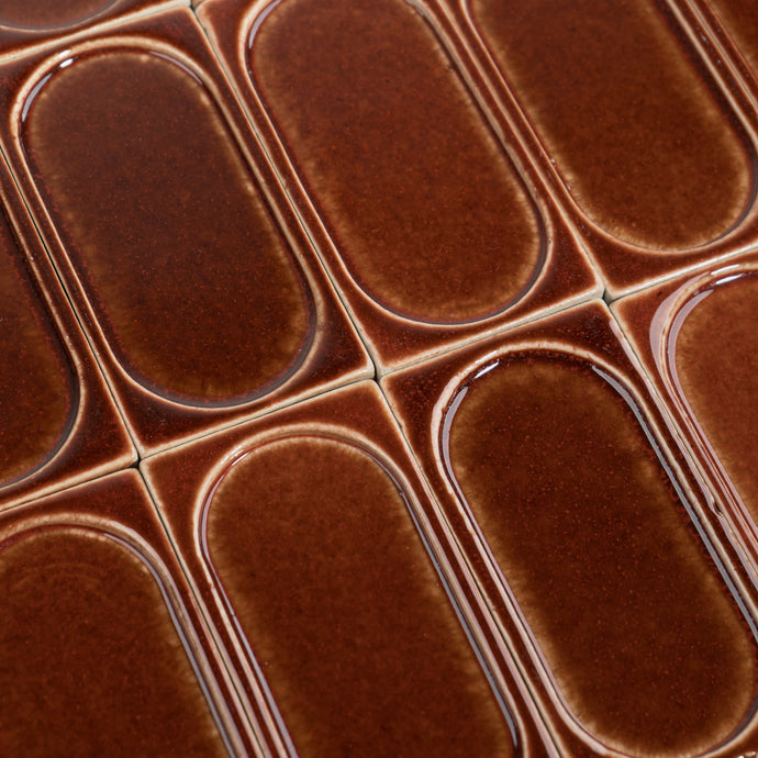 Orange Stone Tile 3x6 Arched - Cemento Collection