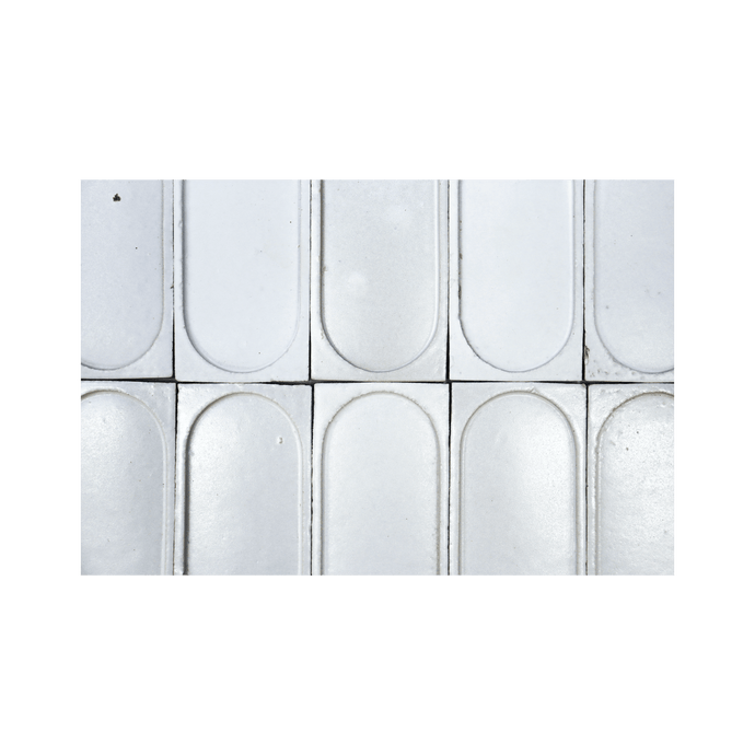 Stoneware 3x6 Chalk White Arched Matte Tile | Cemento Collection ...