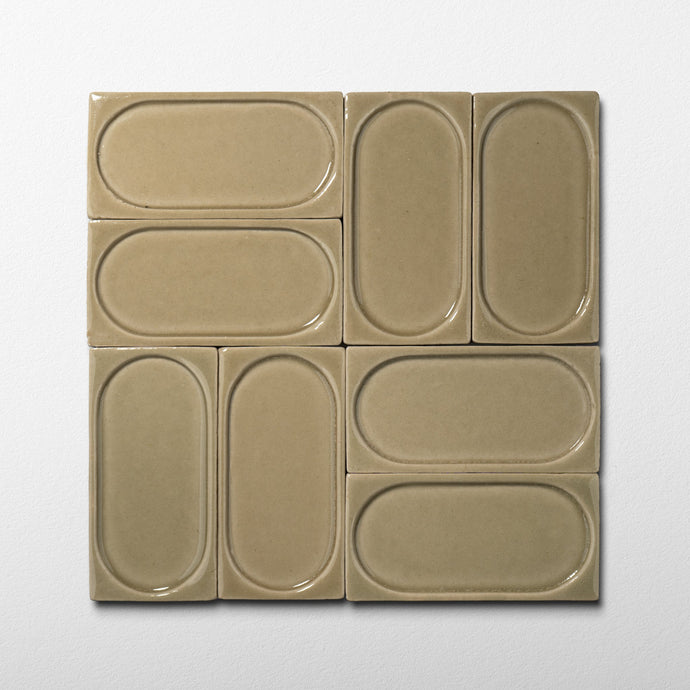 Stoneware 3x6 Ginger Sugar Arched Glossy Tile | Cemento Collection ...