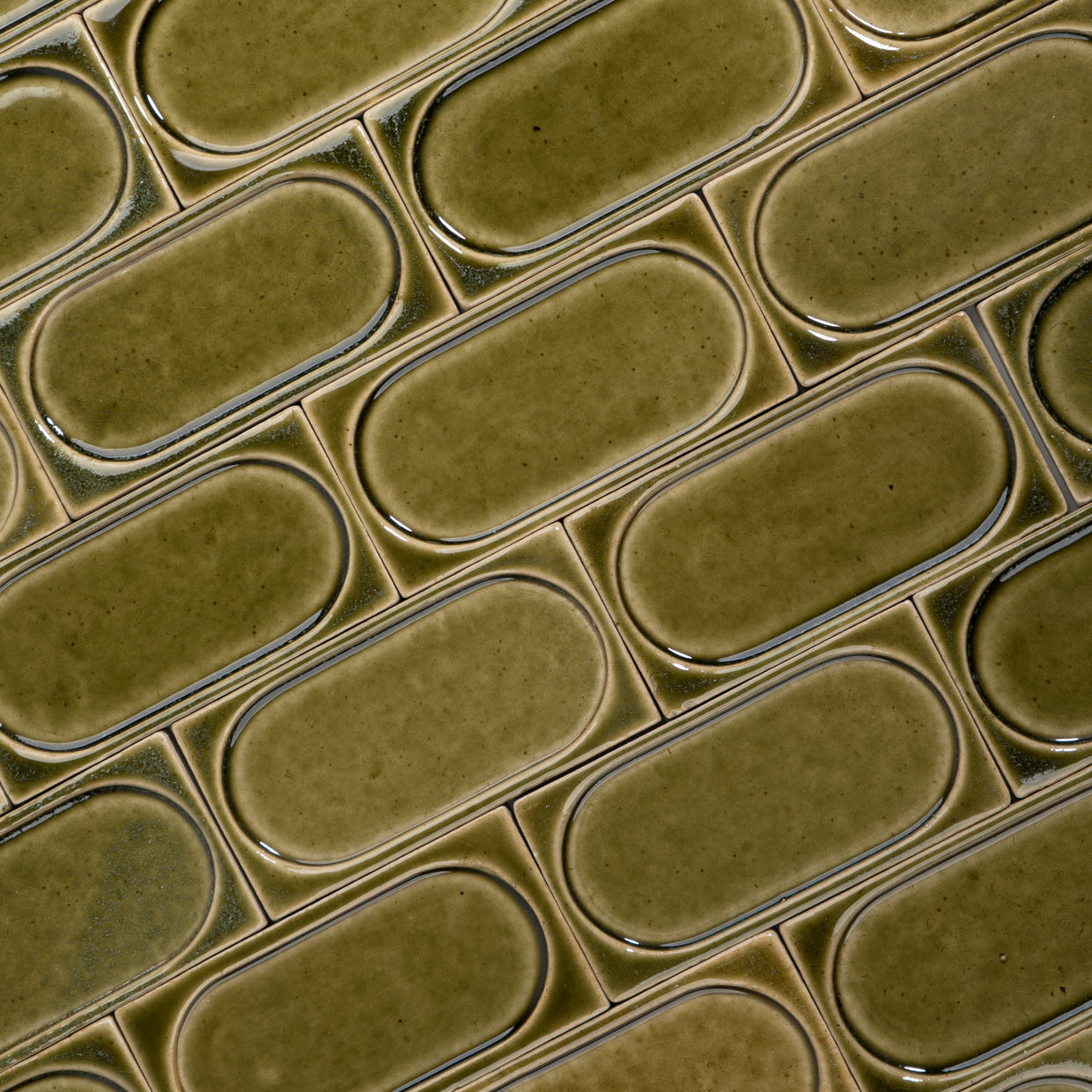 Green Stone Tile 3x6 Arched - Cemento Collection