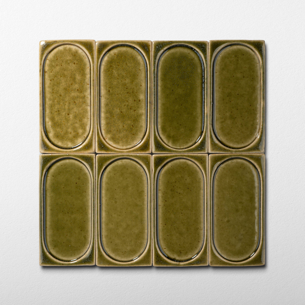 Arched 3x6 Stoneware Unique Tile - Cemento Collection