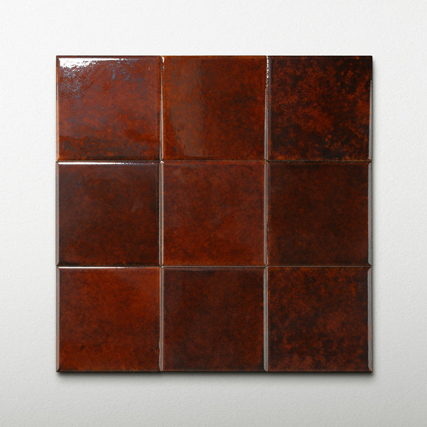 Red Ceramic Tile 4x4 - Cemento Collection