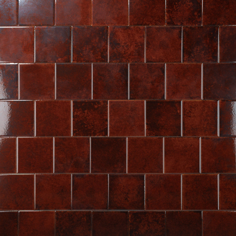 Red Ceramic Tile 4x4 - Cemento Collection