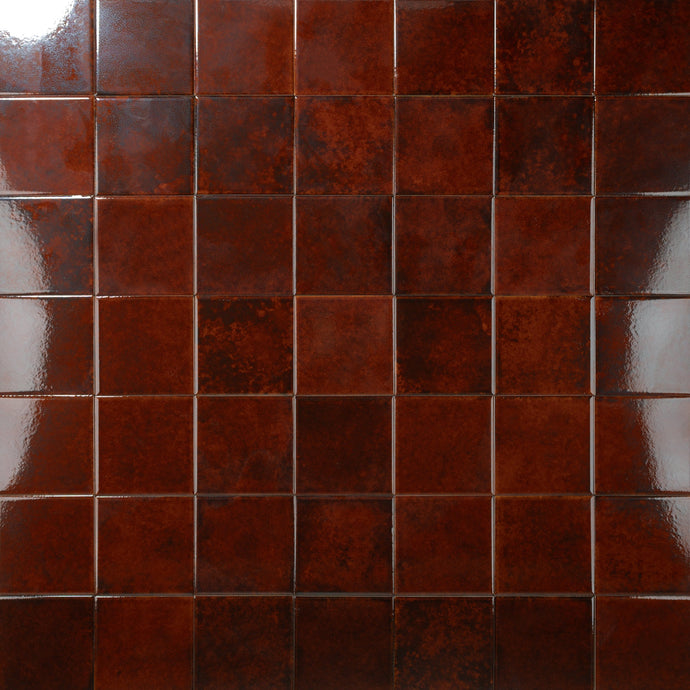 Red Ceramic Tile 4x4 - Cemento Collection