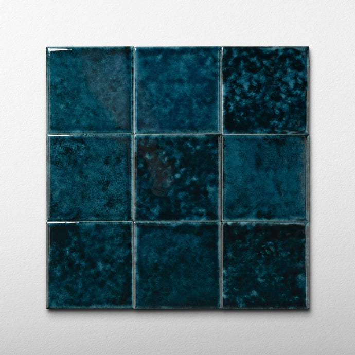 Sapphire Blue Ceramic Tile 4x4 - Cemento Collection