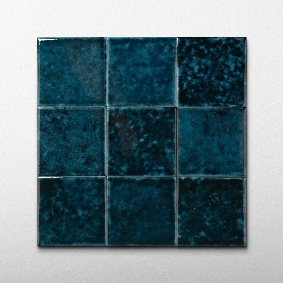 Sapphire Blue Ceramic Tile 4x4 - Cemento Collection