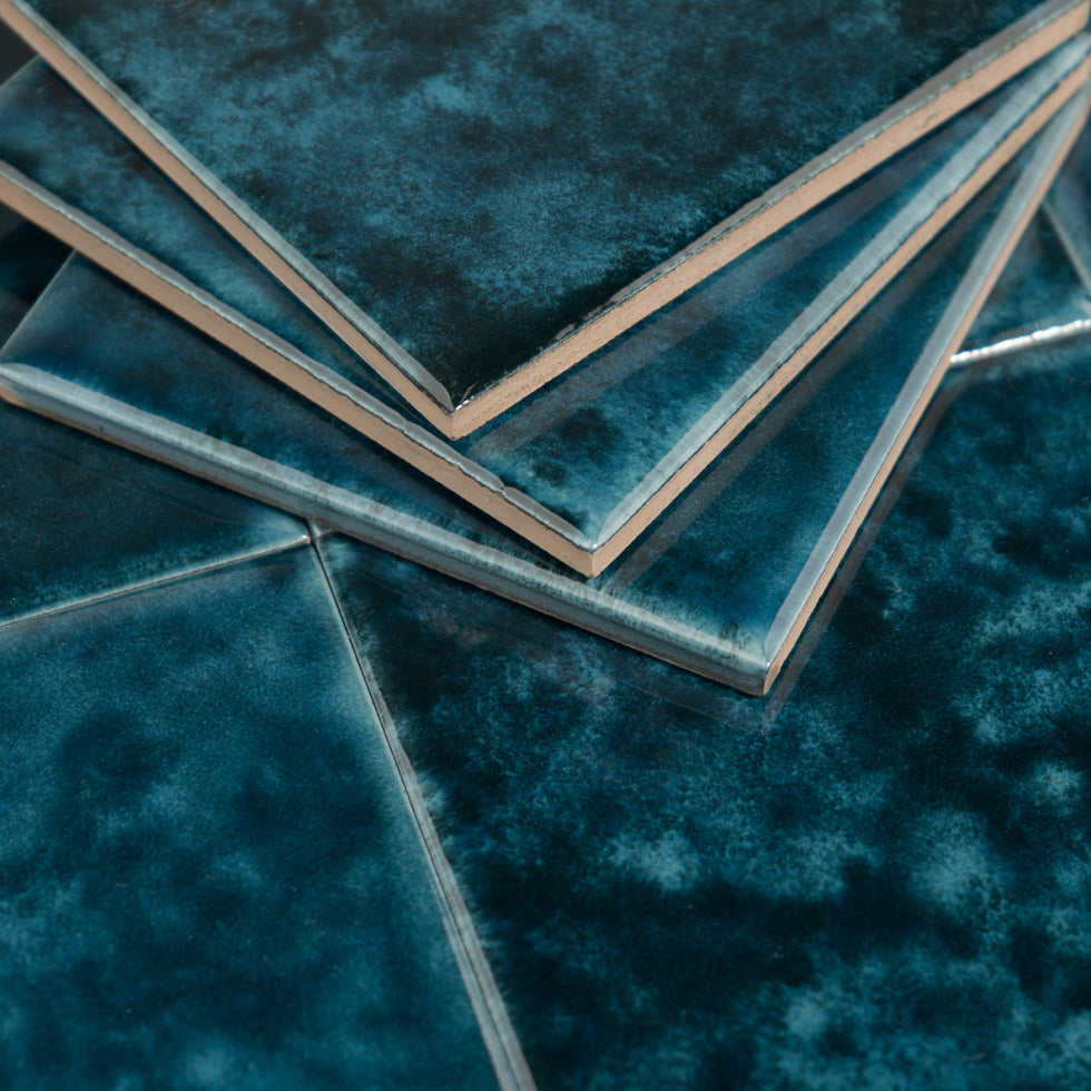 Sapphire Blue Ceramic Tile 4x4 - Cemento Collection