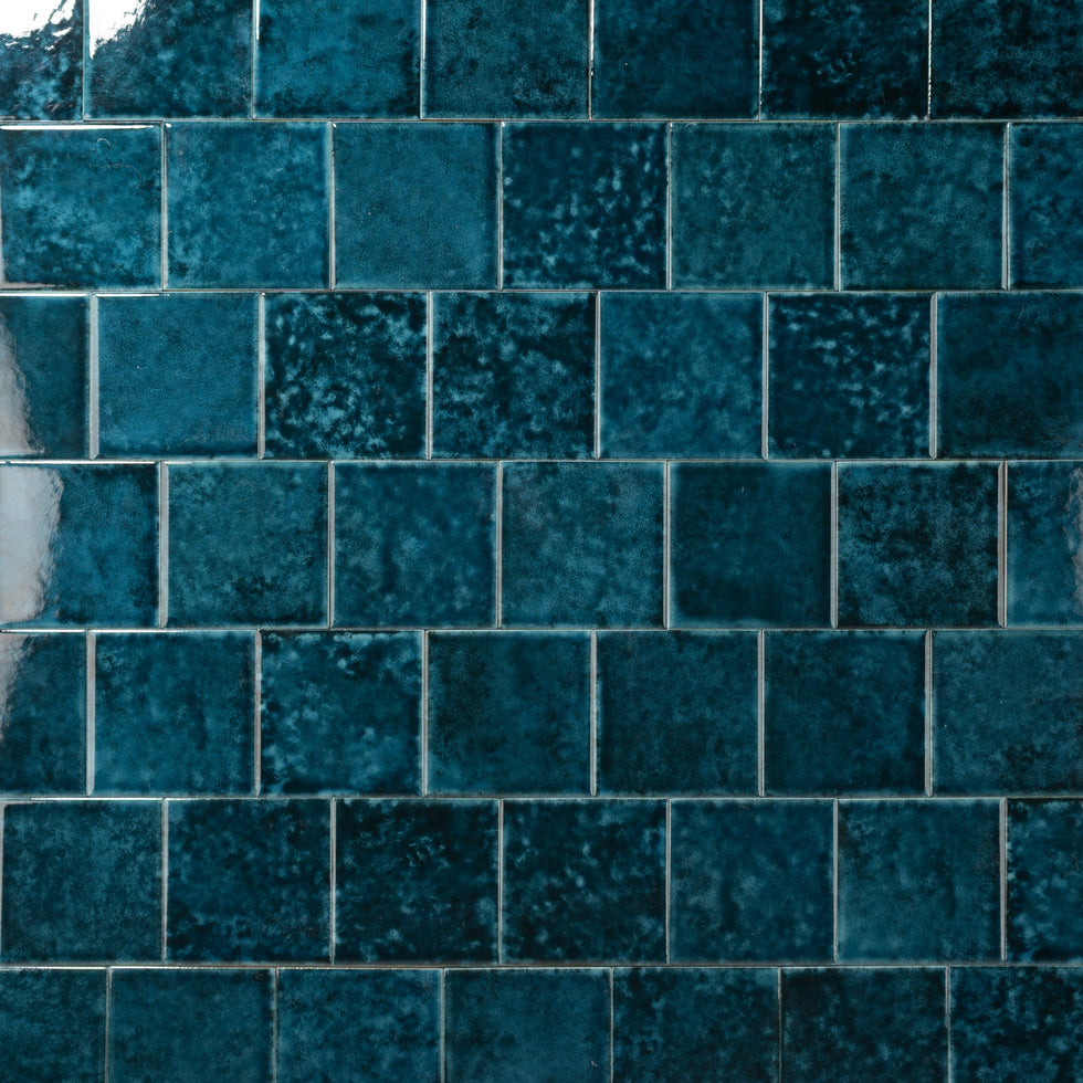 Sapphire Blue Ceramic Tile 4x4 - Cemento Collection