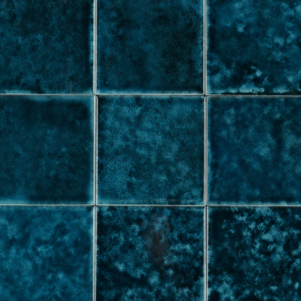 Sapphire Blue Ceramic Tile 4x4 - Cemento Collection