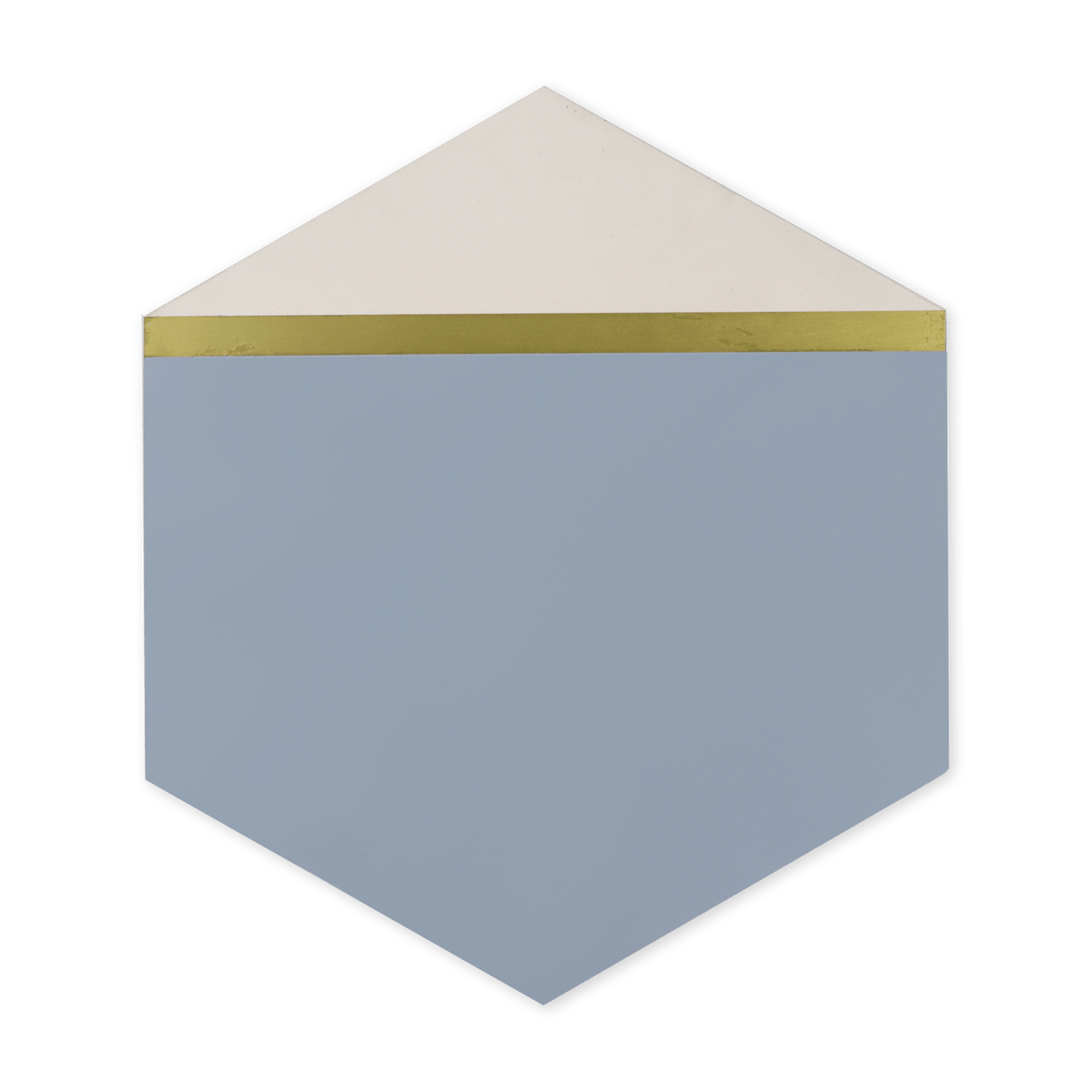 Pocket Square® Denim Blue Hexagon Cement Tile with Brass Inlay ...